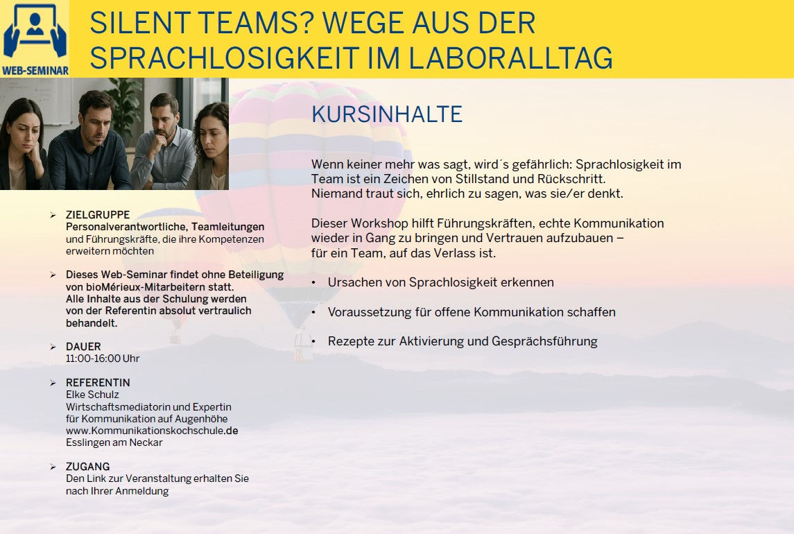 Silent Teams? Wege aus der Sprachlosigkeit im Laboralltag | Pioneering ...