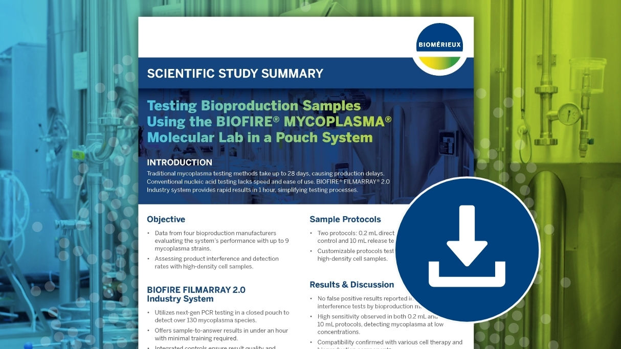 Scientific Study Summary: BIOFIRE® Mycoplasma For Bioproduction Samples ...