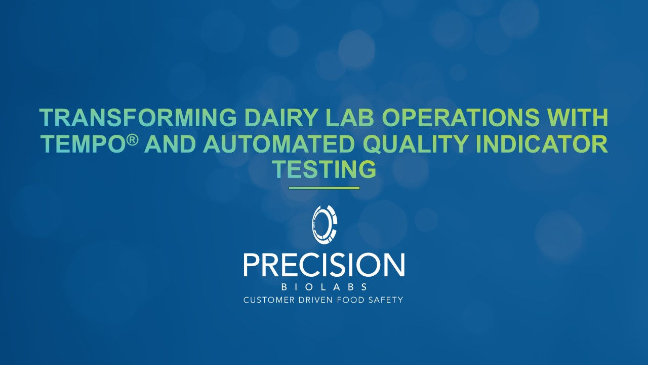 Transforming Dairy Lab Operations With TEMPO® and Automated Quality ...